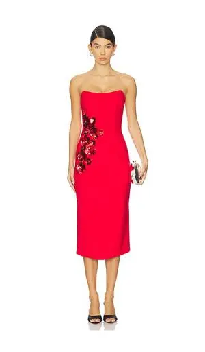 ELLIATT Yasmine Strapless Sequin Maxi Dress - Red