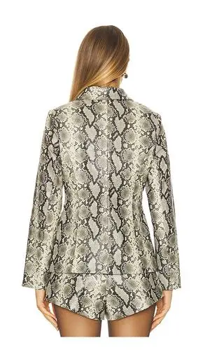Line & Dot Python Print Jacket