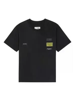 MAISON MARGIELA Round-neck Patch-detail T-shirt - Black