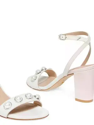 STUART WEITZMAN 80mm Nearly Bare Portia Heeled Sandals - White