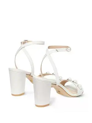 STUART WEITZMAN 80mm Nearly Bare Portia Heeled Sandals - White
