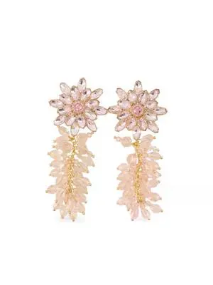 SELF-PORTRAIT Flower Cluster Drop Earrings - Gold
