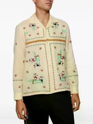 BAZISZT Joy Of Living Embroidered Shirt