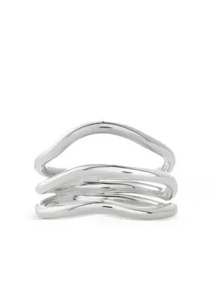 NO MORE Wave-design Ring - Silver