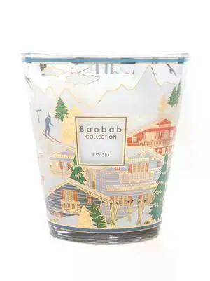 BAOBAB COLLECTION I Love Ski Candle - White