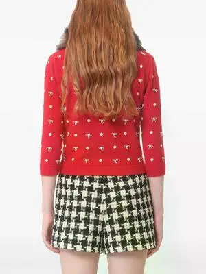 Valentino Garavani Embellished Wool Cardigan