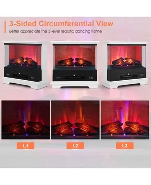 SUGIFT 27 Inch Freestanding Fireplace With Remote Control