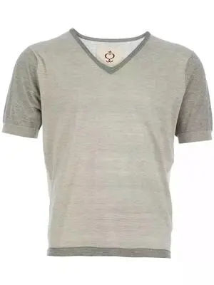 SIDE SLOPE V-neck T-shirt