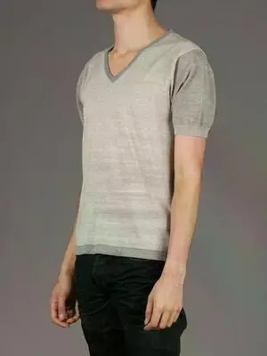 SIDE SLOPE V-neck T-shirt