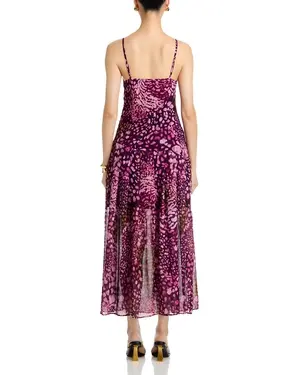 Aqua Printed Maxi Dress Exclusive