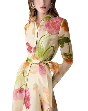 Carolina Herrera Trench Dress - Almond Multi