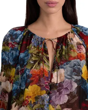 Alice + Olivia Josephine Split Neck Top