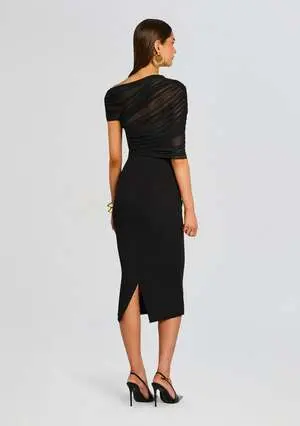 SEROYA Selma Midi Crepe Dress