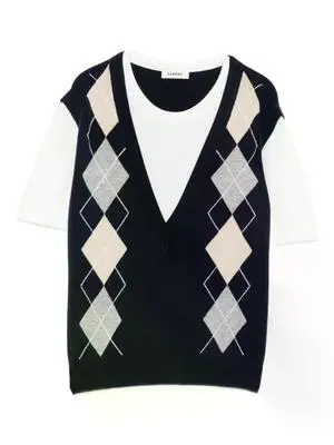 Sandro Argyle Top - Blue
