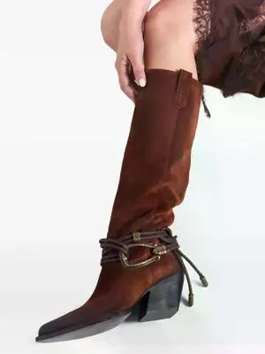 CHUCKIES Braided-buckle Boots