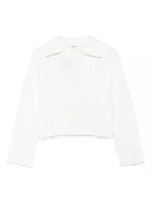 Sandro Cable-knit Collared Sweater