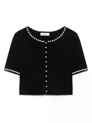 Sandro Cropped Short-sleeve Cardigan