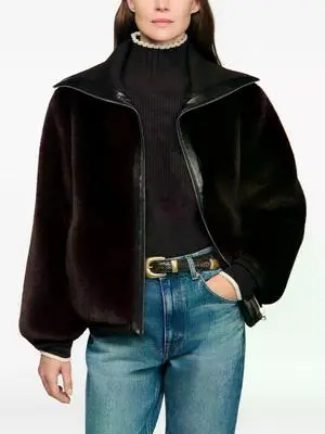 Sandro Faux Fur Jacket