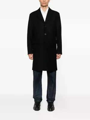 Sandro Wool And Cashmere Blend Coat - Black