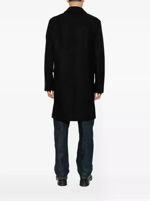 Sandro Wool And Cashmere Blend Coat - Black