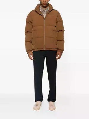 Sandro Quilted Puffer Jacket - Brown