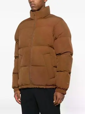 Sandro Quilted Puffer Jacket - Brown