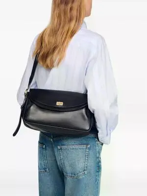 Sandro Le Mambo Leather Shoulder Bag - Black