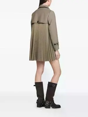 Sandro Check-patterned Trench Coat