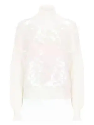 Fabiana Filippi Sequin-embellished Turtleneck Sweater - White