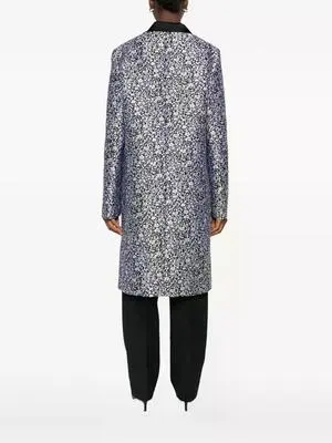 TOTEME Floral Print Collarless Coat - Black