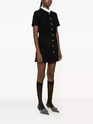 Sandro Button-detailed Tweed Mini Dress