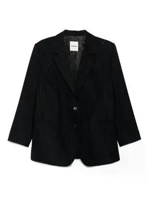 Sandro Pinstripe Metallic Blazer