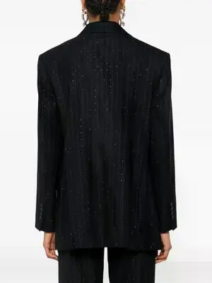 Sandro Pinstripe Metallic Blazer