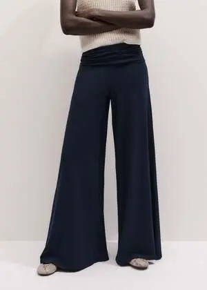 ME+EM Super Wide Leg Palazzo Pant - Navy