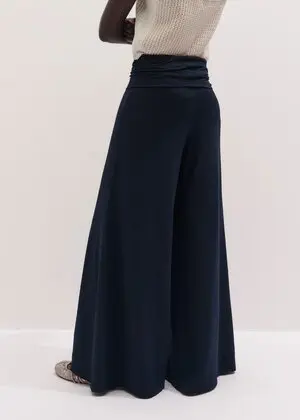 ME+EM Super Wide Leg Palazzo Pant - Navy