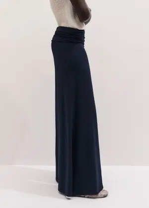 ME+EM Super Wide Leg Palazzo Pant - Navy