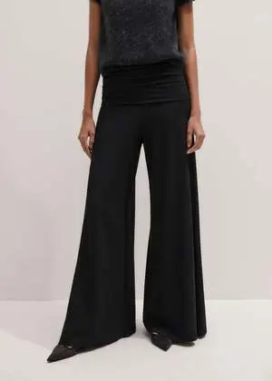 ME+EM Wide Leg Palazzo Pants - Black