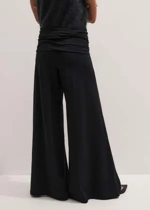 ME+EM Wide Leg Palazzo Pants - Black