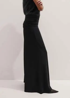 ME+EM Wide Leg Palazzo Pants - Black