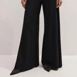ME+EM Wide Leg Palazzo Pants - Black