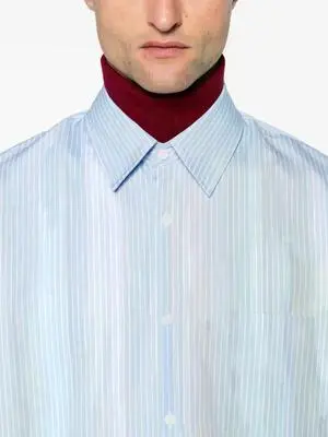 Sandro Striped Cotton Shirt - Blue