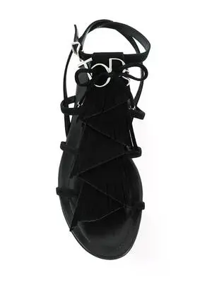 TOD'S Fringed Multi-strap Sandals