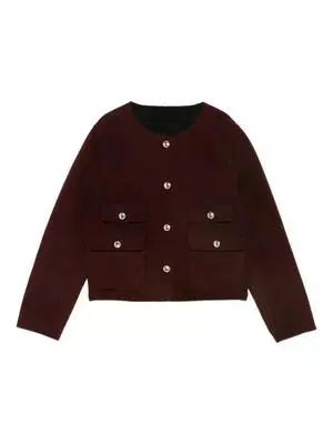 Maje Button-fastening Flap-pockets Cropped Jacket