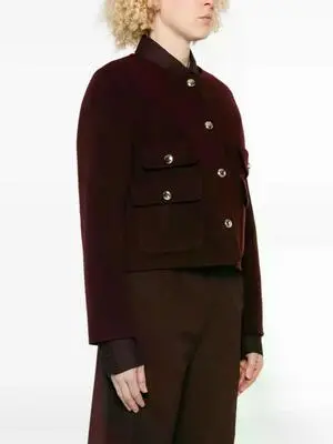 Maje Button-fastening Flap-pockets Cropped Jacket