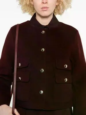 Maje Button-fastening Flap-pockets Cropped Jacket