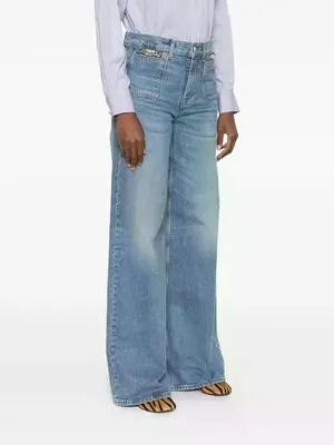Maje Chain-embellished Flared Jeans