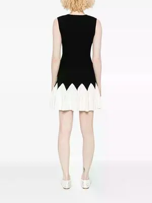 Sandro Two-tone Knit Mini Dress - Black