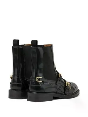 Sandro Chelsea Boots With Buckle Embellishments - Black