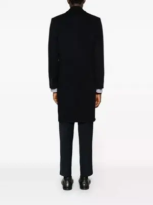 Sandro Double-breasted Coat - Blue