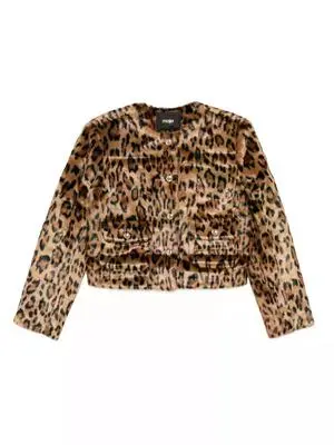 Maje Leopard-print Jacket - Brown